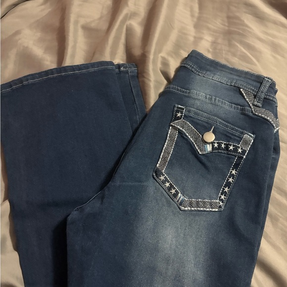 Jeans | Stylish Blue Denim Jeans With Star Pocket | Poshmark